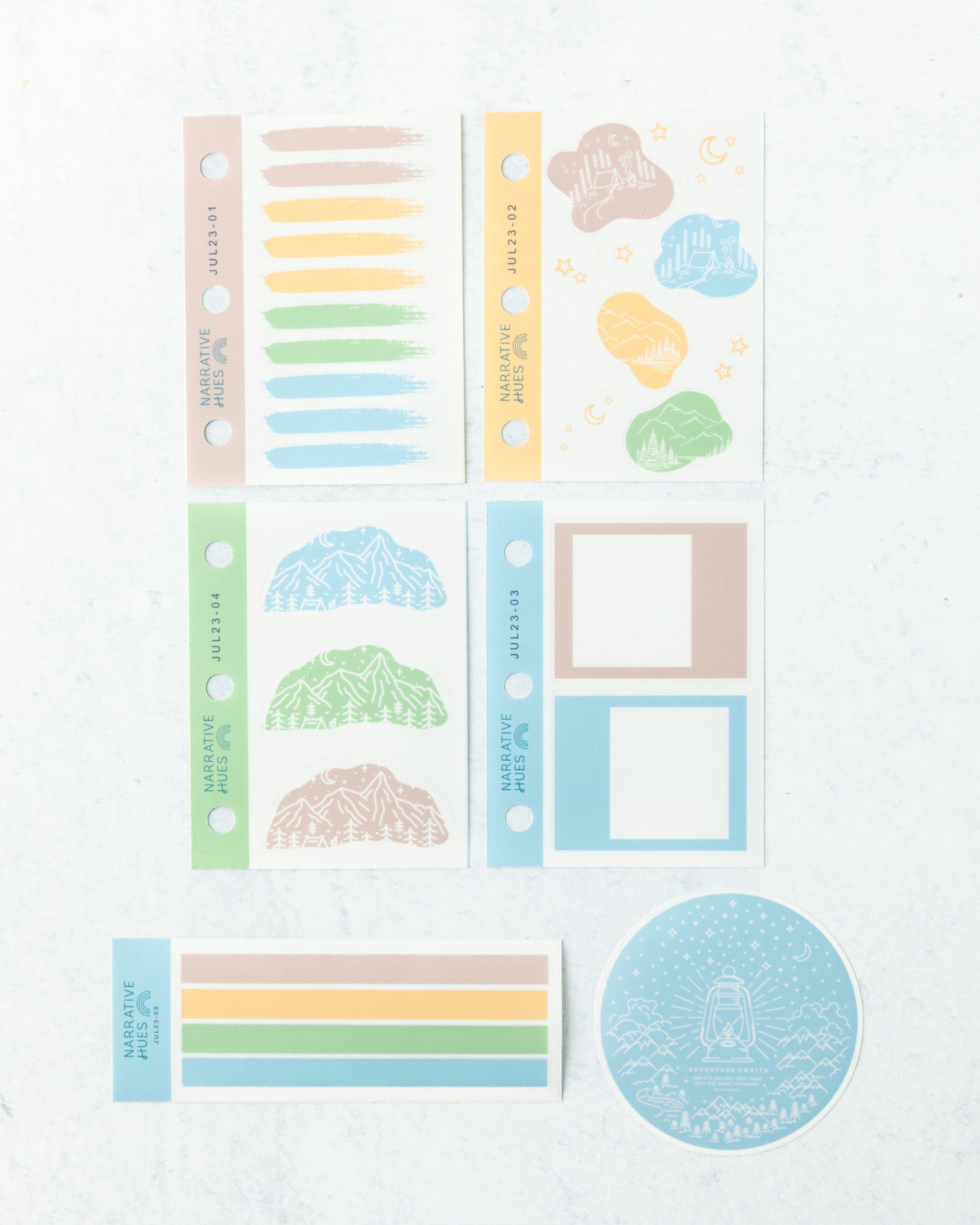 Happy Camper Sticker Kit – Narrative Hues