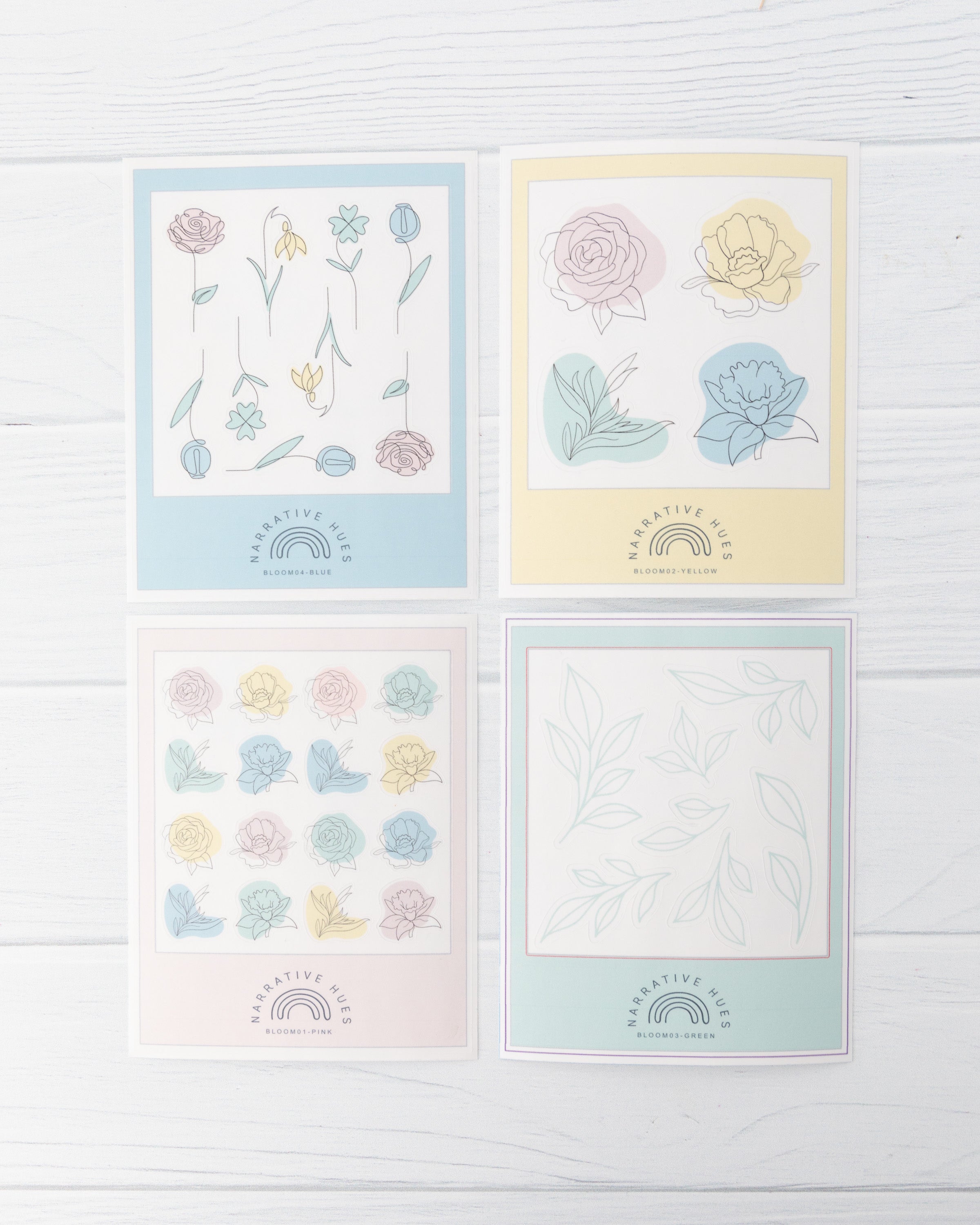 Bloom Polaroid Stickers – Narrative Hues